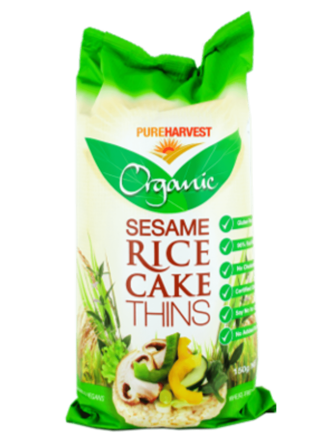 Thin With Sesame Organic Rice Cakes - PureHarvest